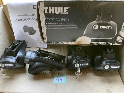 THULE 757 (now 7104) Foot pack for raised open rails VERY GOOD ...