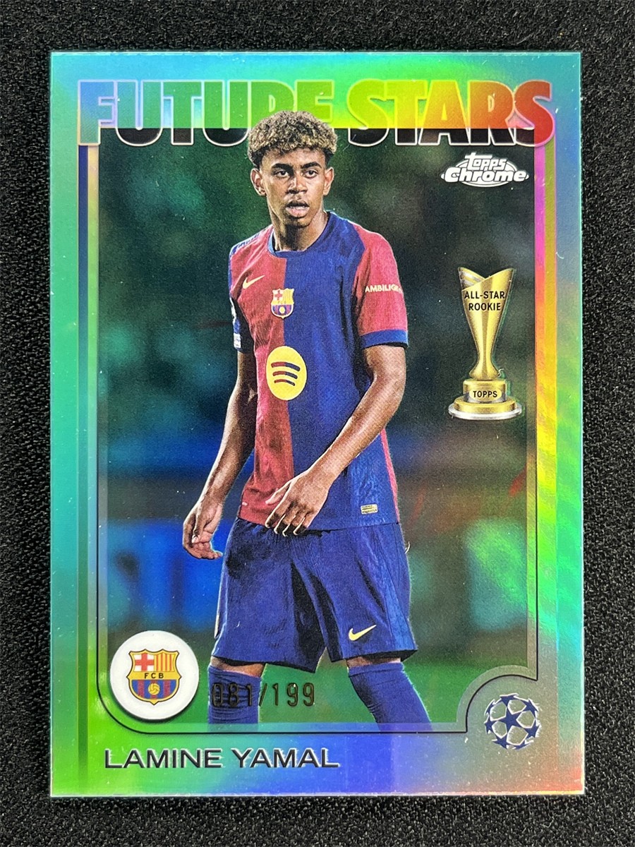 Lamine Yamal 2024 Topps Chrome UEFA Club Competitions #27 Aqua ...