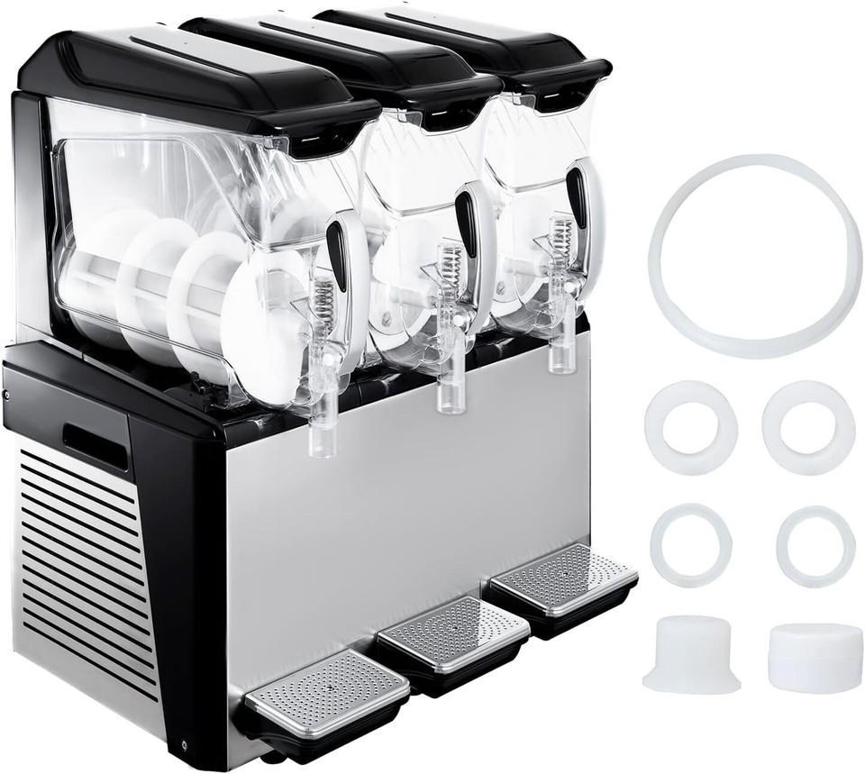 Slush Frozen Drink Machine, 10LX3 Tanks Commercial Slushy Machine ...