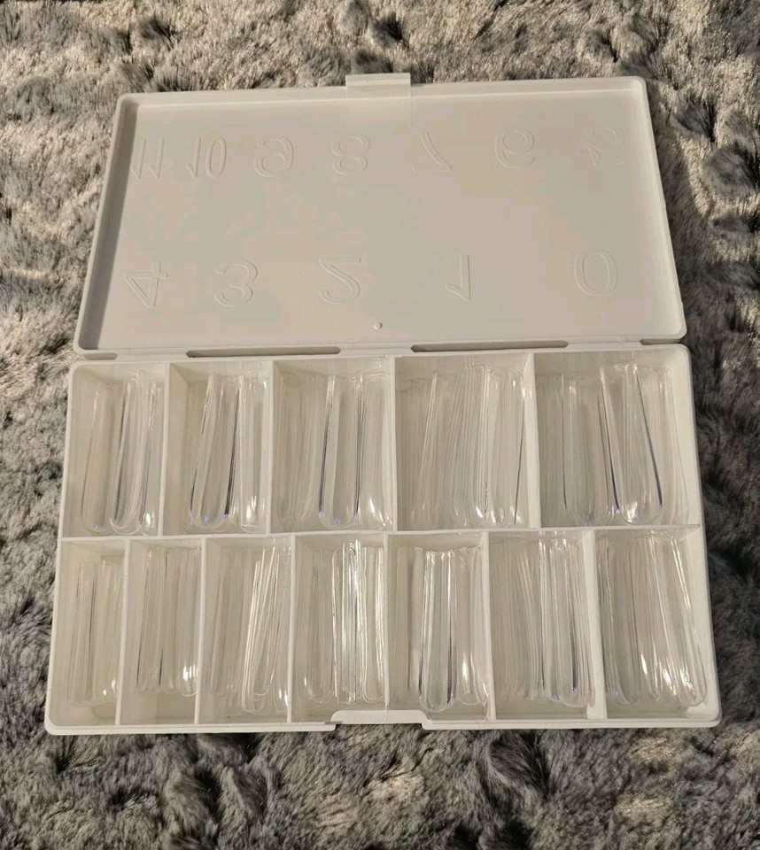 NEW 3XL Tapered Square Full Cover Nail Tips 360Pcs Clear | eBay