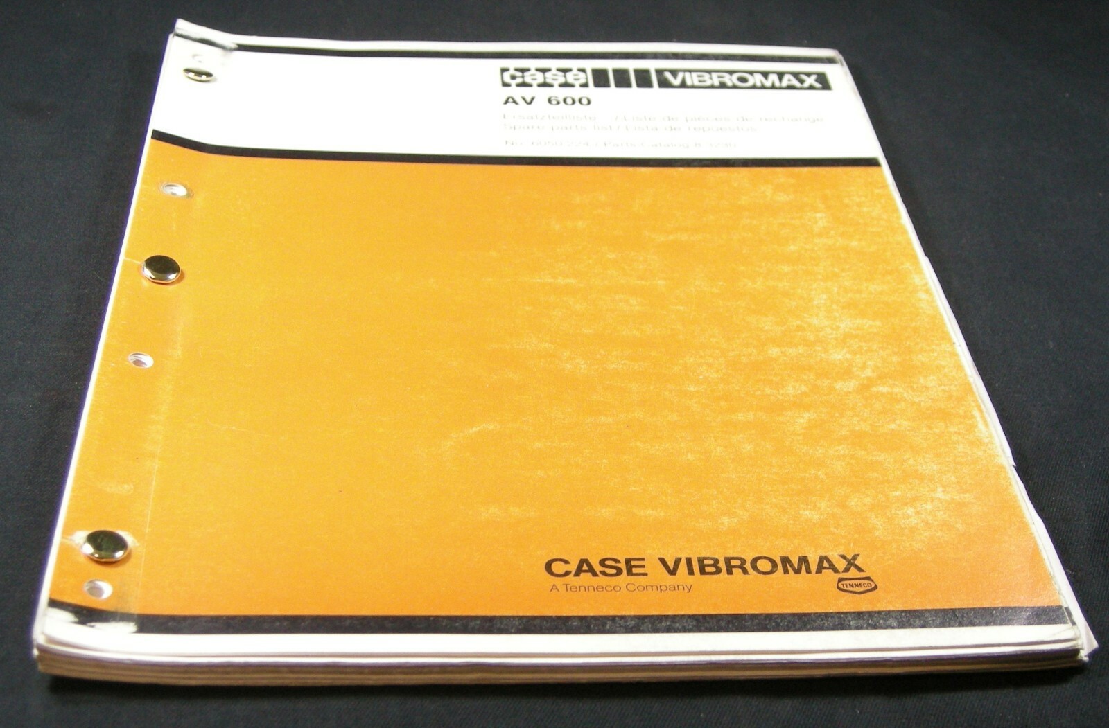 CASE Vibromax AV600 Vibration Plate Compactor Parts Manual Book Catalog ...
