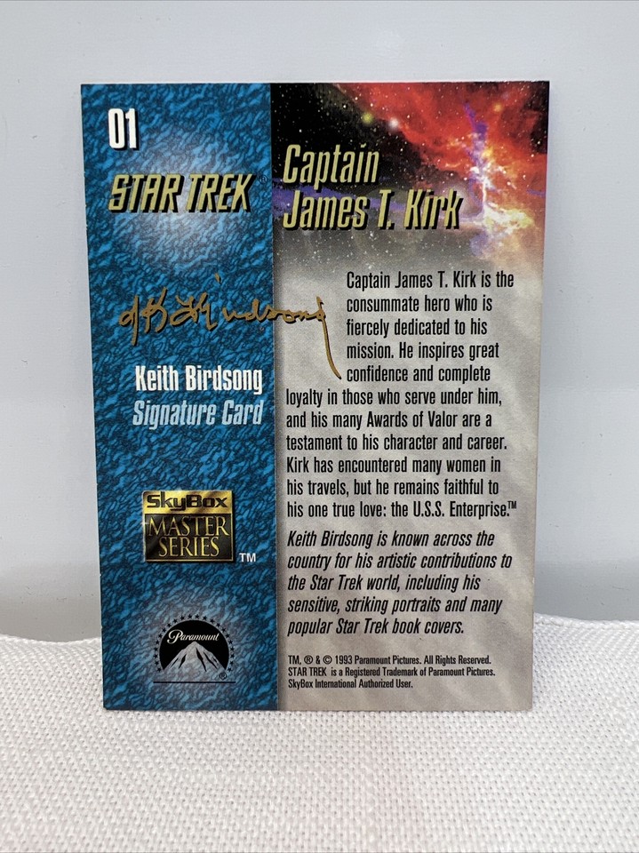 RARE AUTOGRAPH Signed WILLIAM SHATNER CAPT KIRK STAR TREK Trading Card ...