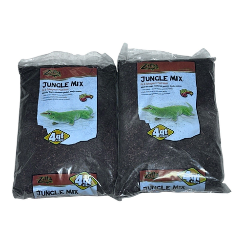 (2) Zilla Reptile Terrarium Bedding Substrate Jungle Mix Moss & Fir 4 ...