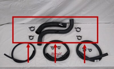 1960-66 Chevy C10 LS Swap Radiator Hose Kit [1003ULC] LSX, LS3, Clamps ...
