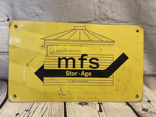 Vintage Modern Farm Systems Metal Sign Grain Silo Storage Webster Iowa ...