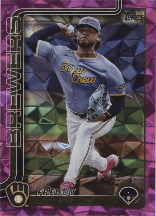 2025 Topps Series 1 - Freddy Peralta #61 Pink Diamante Foil for sale ...