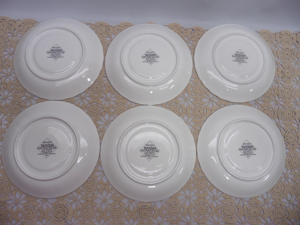 Mikasa Maxima SORRENTO Strong Fine China COFFEE CUPS TEA & SAUCER Set ...