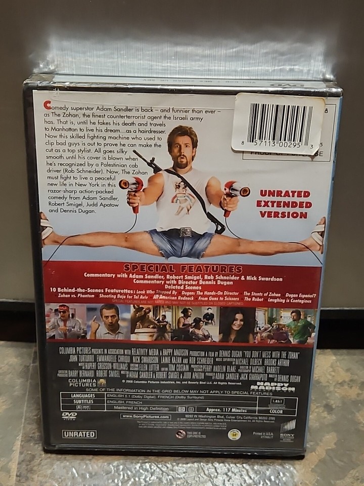 You Don't Mess with the Zohan (DVD, 2008) Adam Sandler 43396277465| eBay