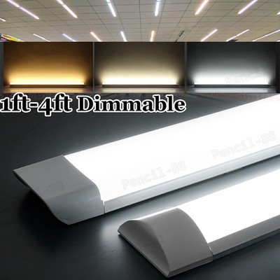 1-3FT 4FT LED Tube Light Dimmable Ceiling Fixture Lights Garage Shop ...