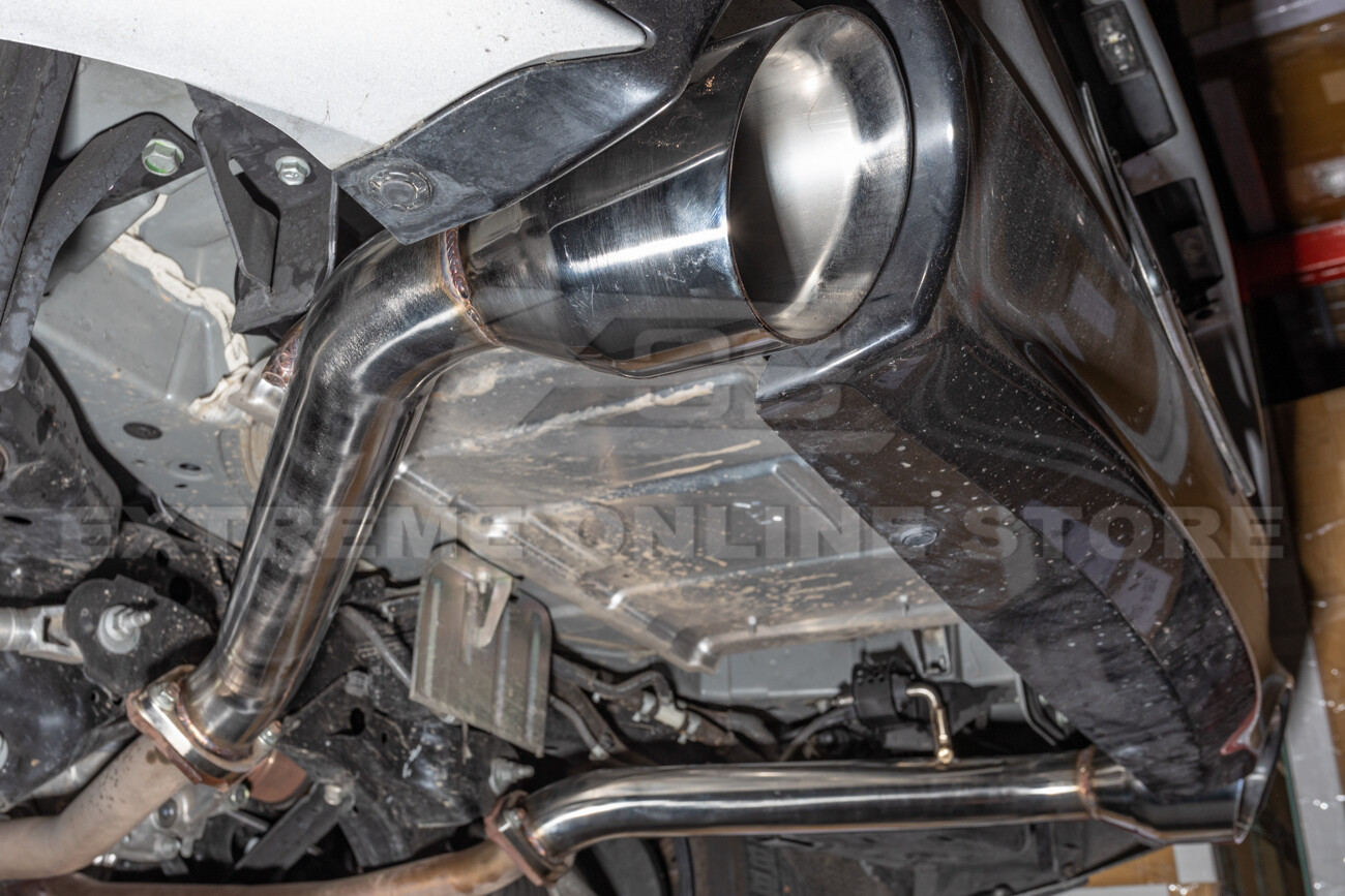 For 17-Up Infiniti Q60 Muffler Delete Axle Back Double Wall Dual Tips ...