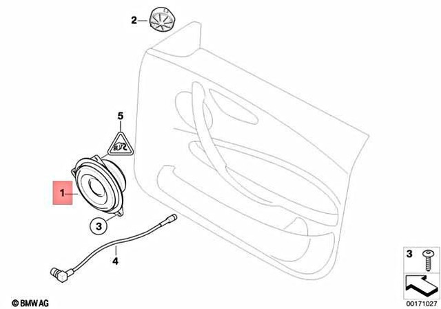 BMW Genuine Midrange Speaker Stereo Set 65139169692 65139289636 for ...
