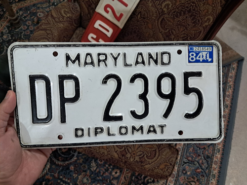 U.S VERY RARE VEHICLE LICENSE PLATE DIPLOMATIC OBSOLETE DECOR | eBay