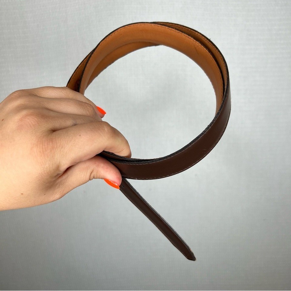 Genuine Bonded Leather | Size 38 Elegant Dark Brown Leather Belt for ...