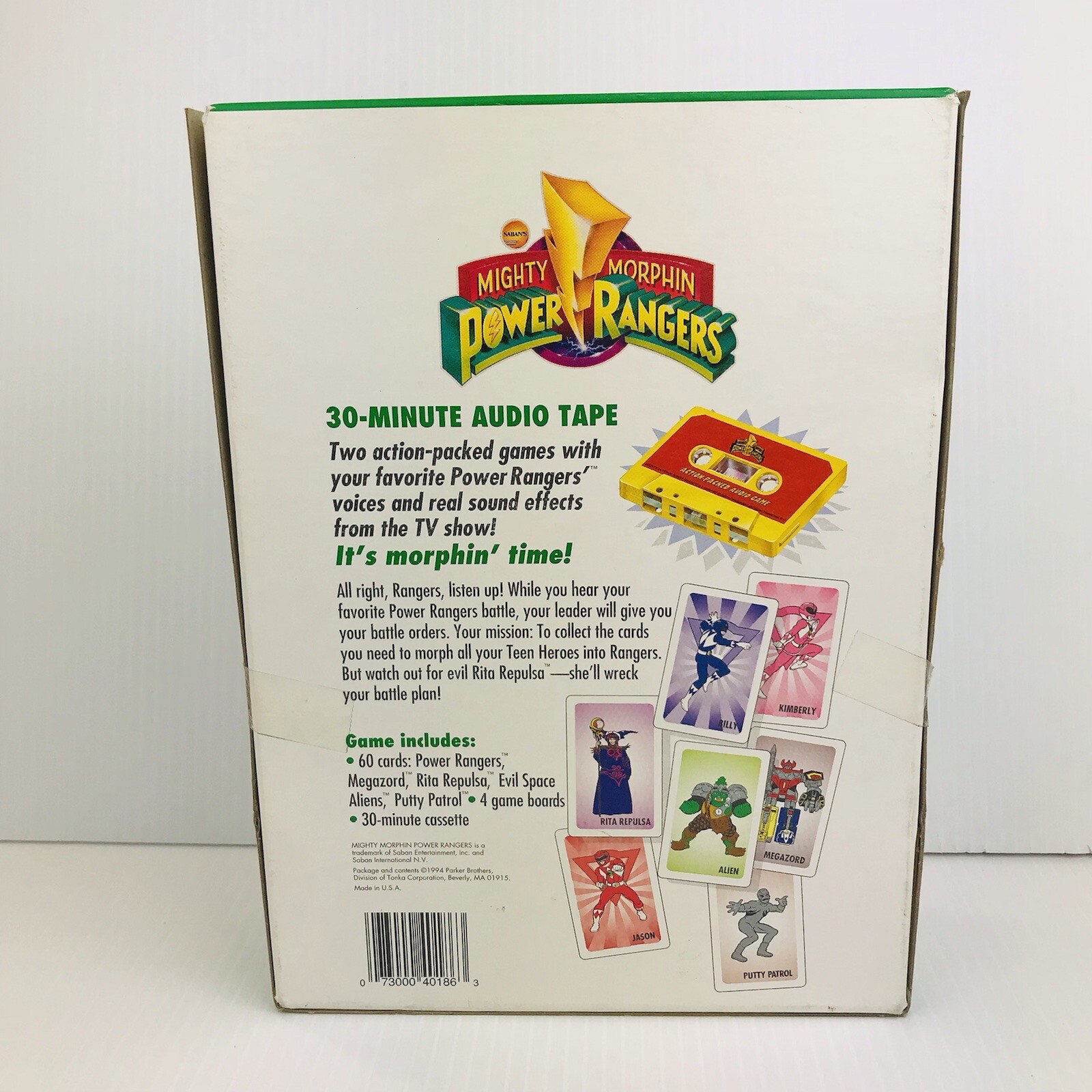 Vintage Mighty Morphin Power Rangers 1990’s Audio Game SEALED Cassette ...