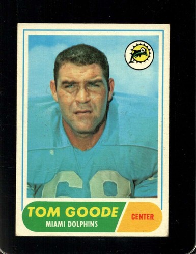 1968 TOPPS #92 TOM GOODE VG DOLPHINS (WAX) | eBay