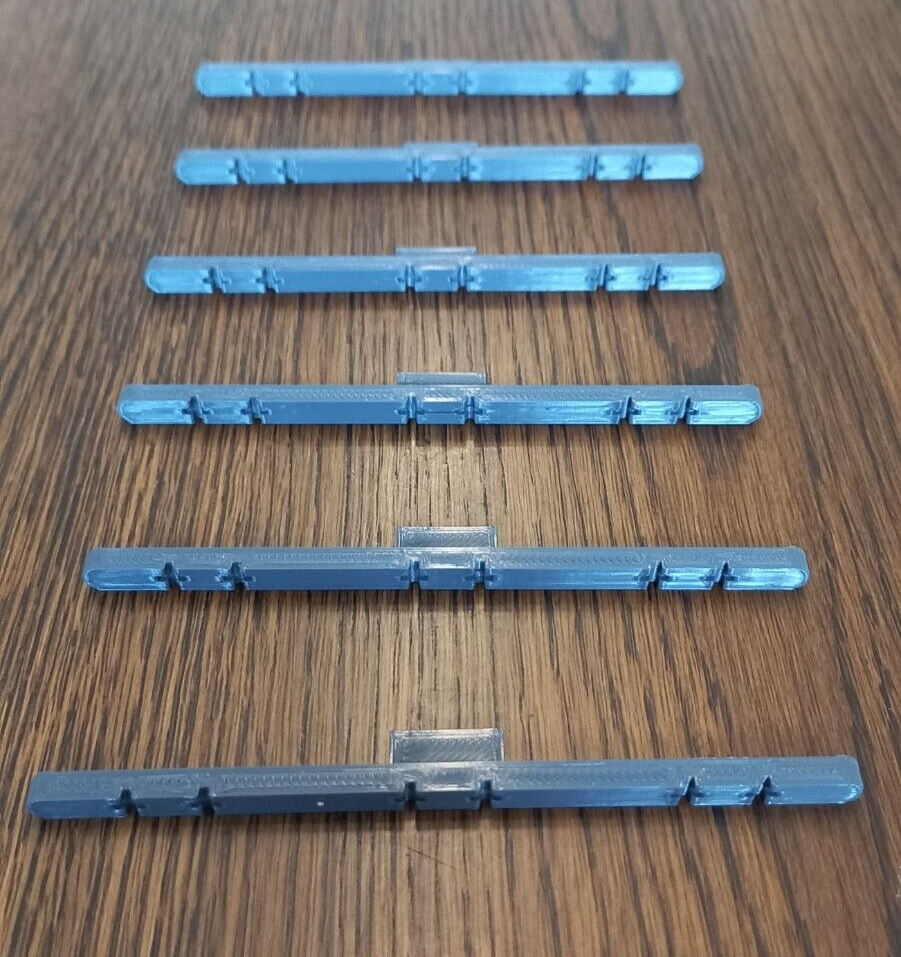 6 Pack - Setrack (35mm) N (1:148) Scale Parallel Track Spacer Tool ...