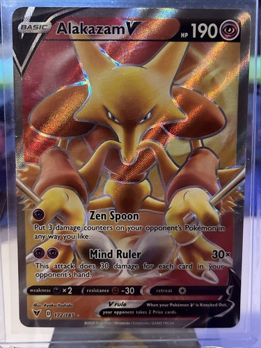 Pokémon TCG Alakazam V Vivid Voltage 172/185 Holo Full Art NM | eBay