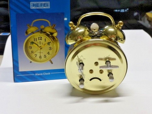 Gold Old Fashioned Alarm Clock Wind Up No Batteries Required USA Stock ...