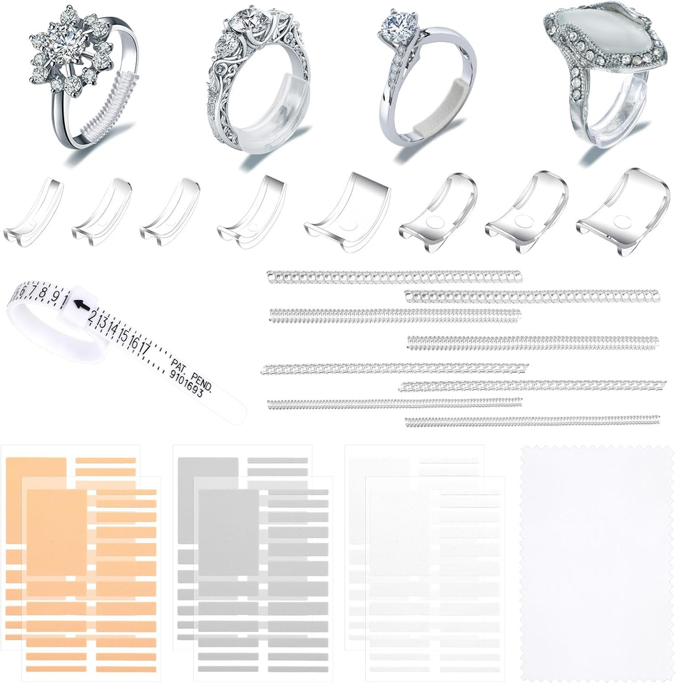 Ring Size Adjusters Set for Loosing Rings with Ring Size Measuring Tool ...