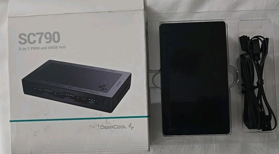 DeepCool SC790 Fan Hub ARGB Hub 2in1 4-PIN PWM & ARGB Aura Sync 6-Port ...
