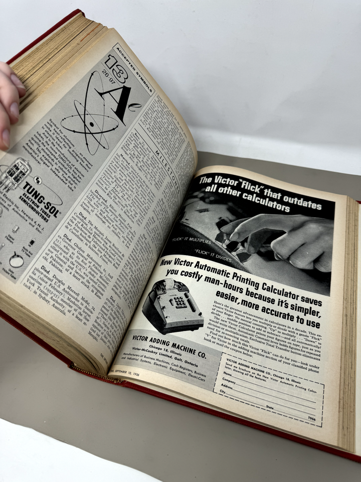 Vintage Time Magazine 1956 Bound Lot NO COVERS Pages Intact Volume 68 ...