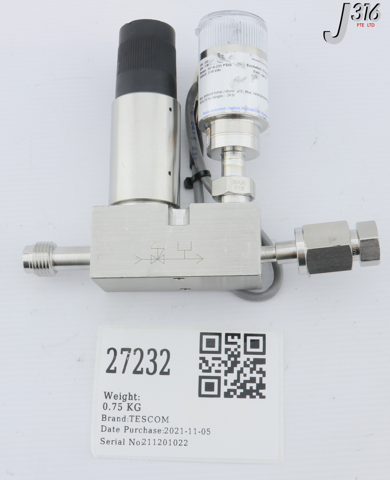 27232 TESCOM HIGH PURITY CONTROLS REGULATOR, 150PSI 12-1K21AAED-072 | eBay