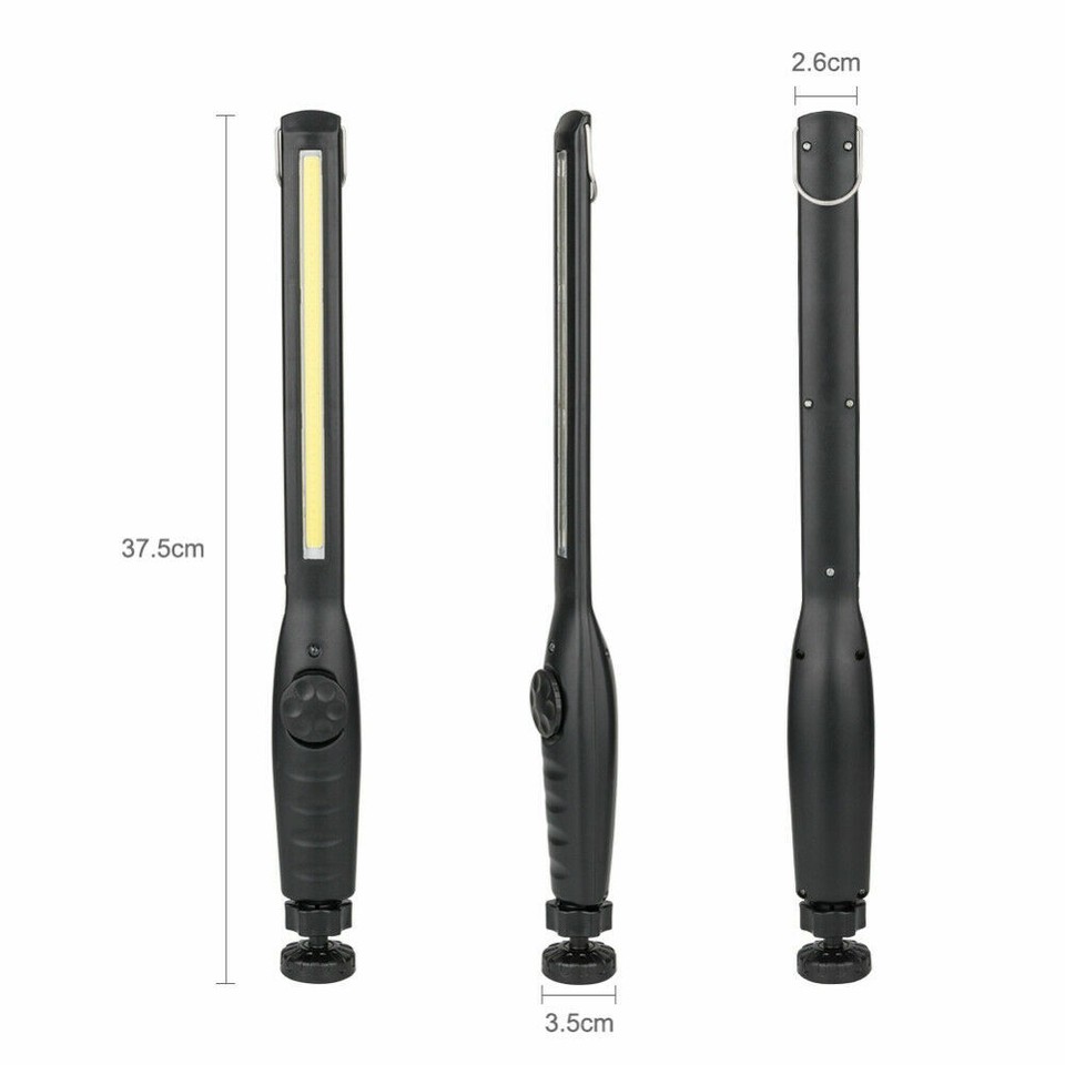 2x Rechargeable LED COB Slim Work Light Mechanic Flashlight Lamp ...