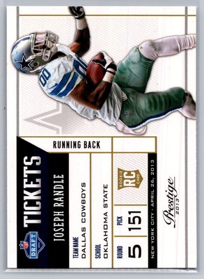 2013 Panini Prestige #29 Joseph Randle NFL Draft Tickets | eBay
