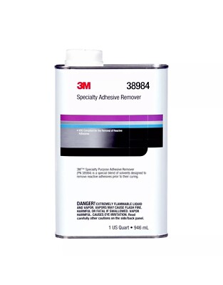 3M 38984 Specialty Adhesive Remover, Transparent, Solvent Based, 1 ...