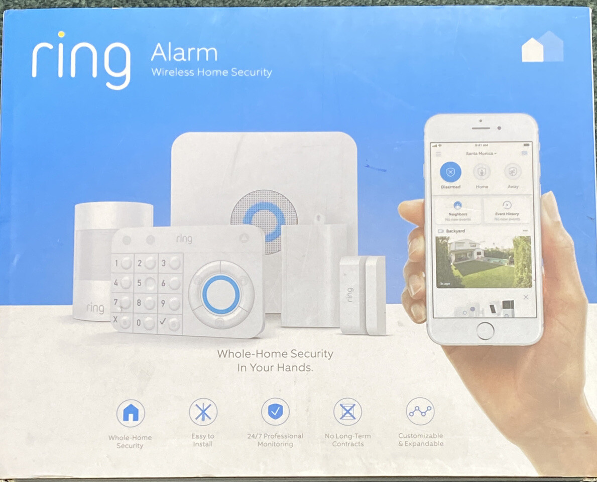 Ring Alarm 5-Piece Security Kit - White (4K11S7-0EN0) for sale online ...