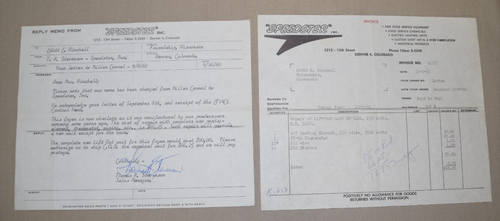 Vintage Paper Invoice and Letter Speedster - Miller Carral 1960 | eBay