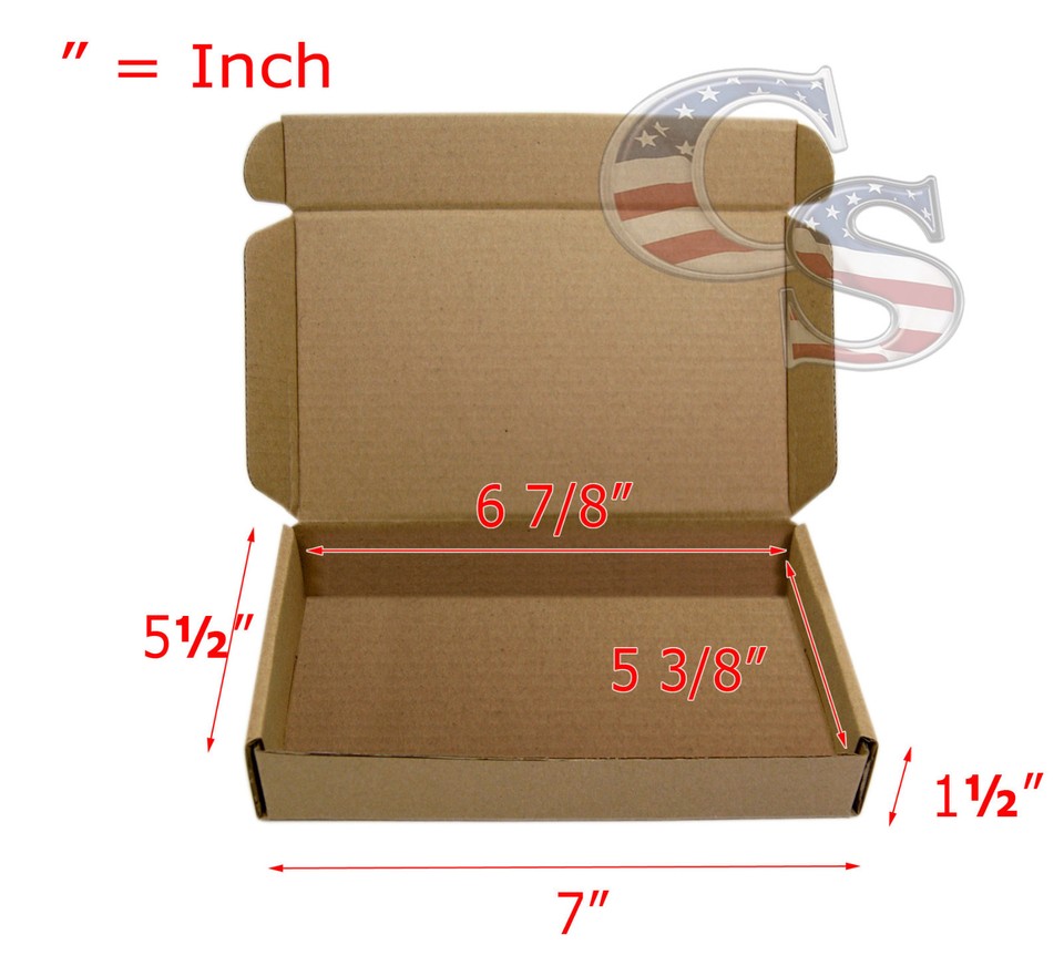 100 7x5½x1½ Cardboard Packing Mailing Moving Shipping Boxes Corrugated ...
