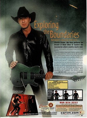 CARVIN GUITARS - CHARLIE CROWE of BROOKS & DUNN - 2001 Print ...