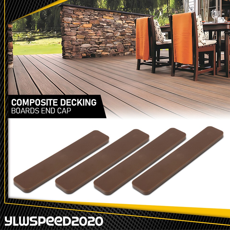 New Brown Composite Decking boards End Cap Set (4 pcs in One Package) 5 ...