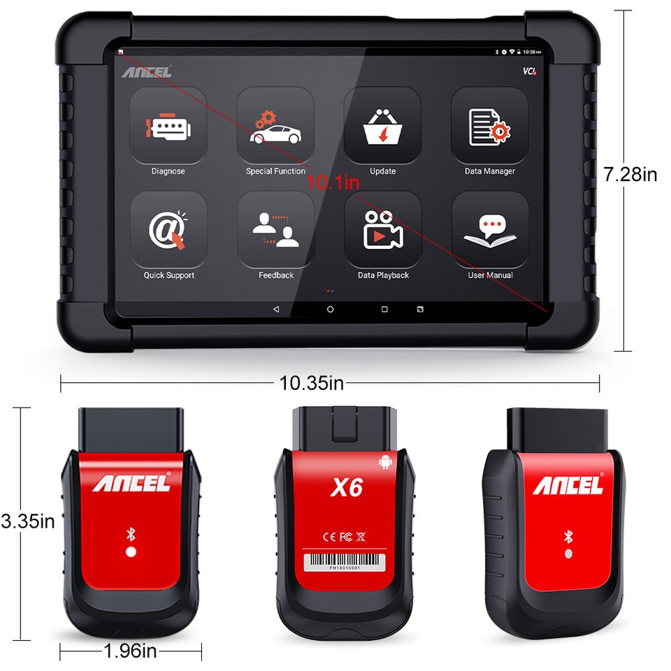 ANCEL X6 Automotive Bidirectional All System OBDII Scanner Diagnostic ...