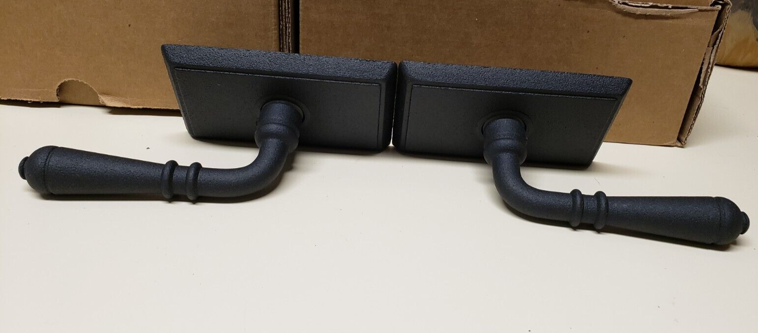 Emtek Assa Abloy Double Dummy Normandy Lever Door Hardware Flat Black ...