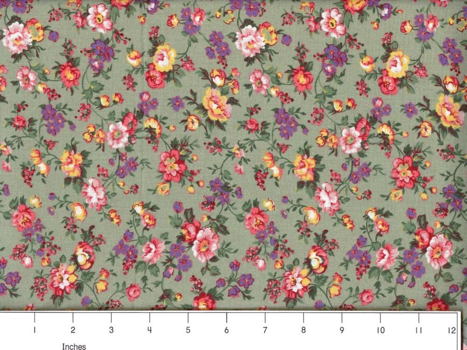 Country Floral 100% Cotton Sewing & Quilting Fabric BTY | eBay