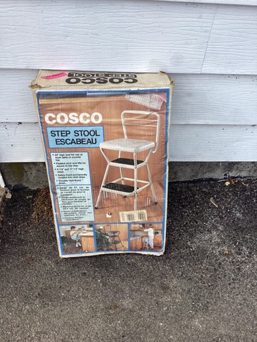 Yellow Cosco Step Stool Kitchen Chair Ladder Vintage Shabby Rustic ...