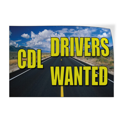 Decal Stickers Cdl Drivers Wanted Advertising Printing A Vinyl Store ...