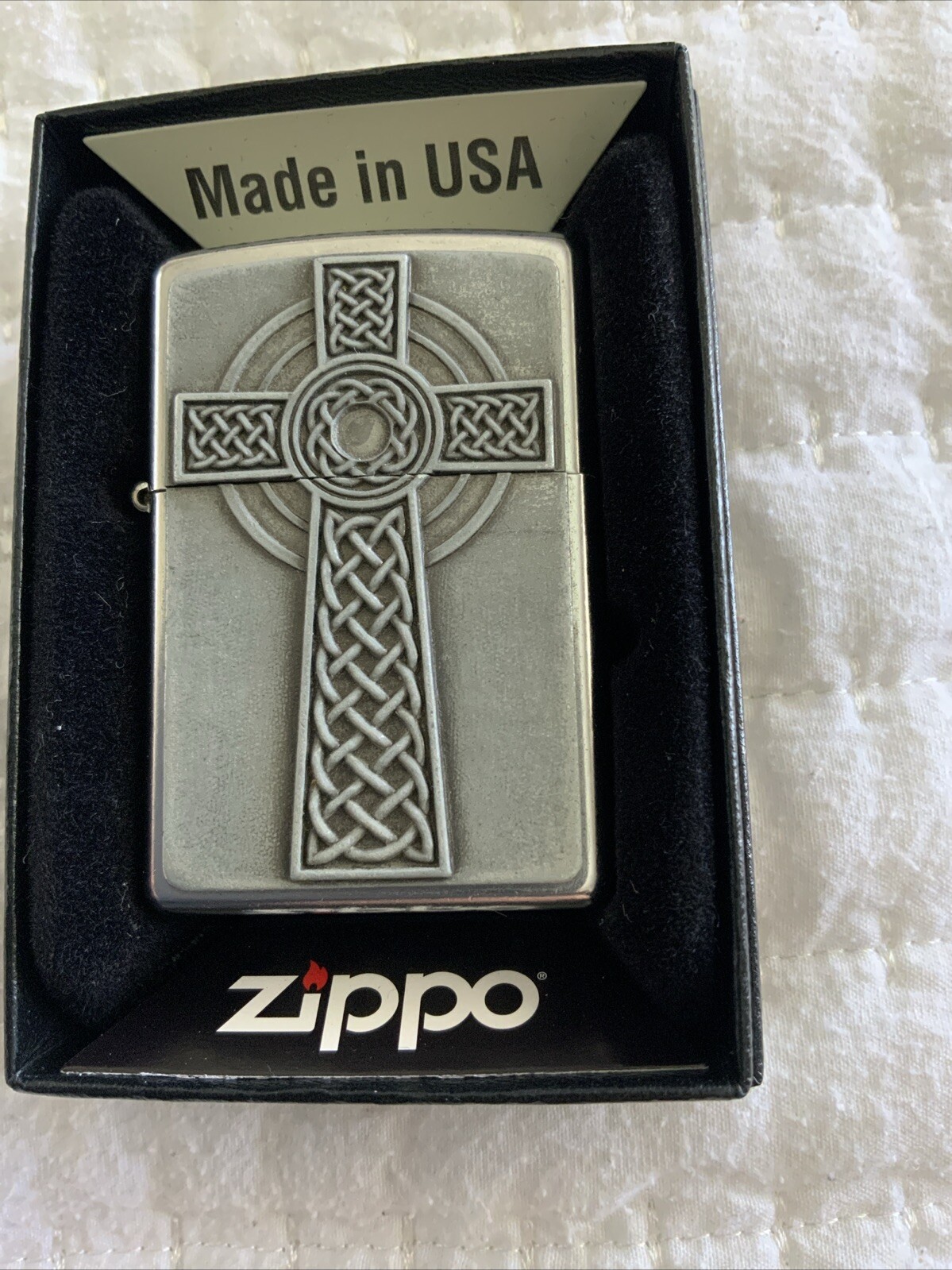 Gorgeous Jeweled Celtic Cross Zippo Lighter Lifetime Warranty | eBay