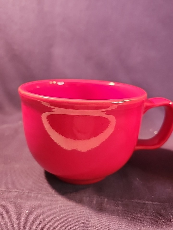 Fiestaware Soup Jumbo Coffee Mugs Vtg Scarlet Red Homer Laughlin 18 Oz ...