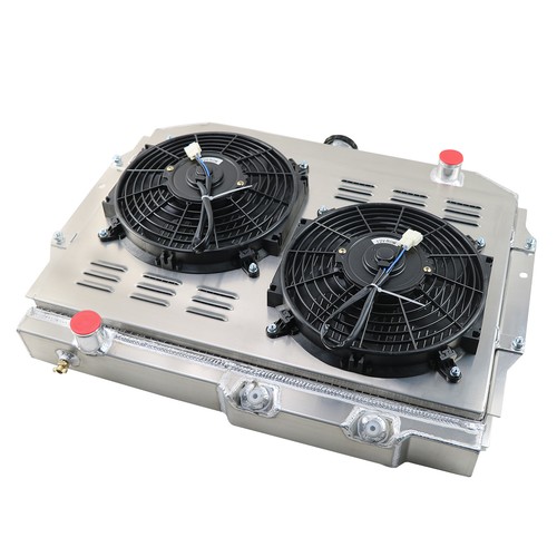4 Row Aluminum Radiator Shroud Fan Fits 1958-74 AMC AMX Javelin Marlin ...