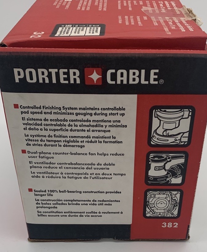 Porter Cable model 382 random orbital 5" hook and loop palm sander | eBay