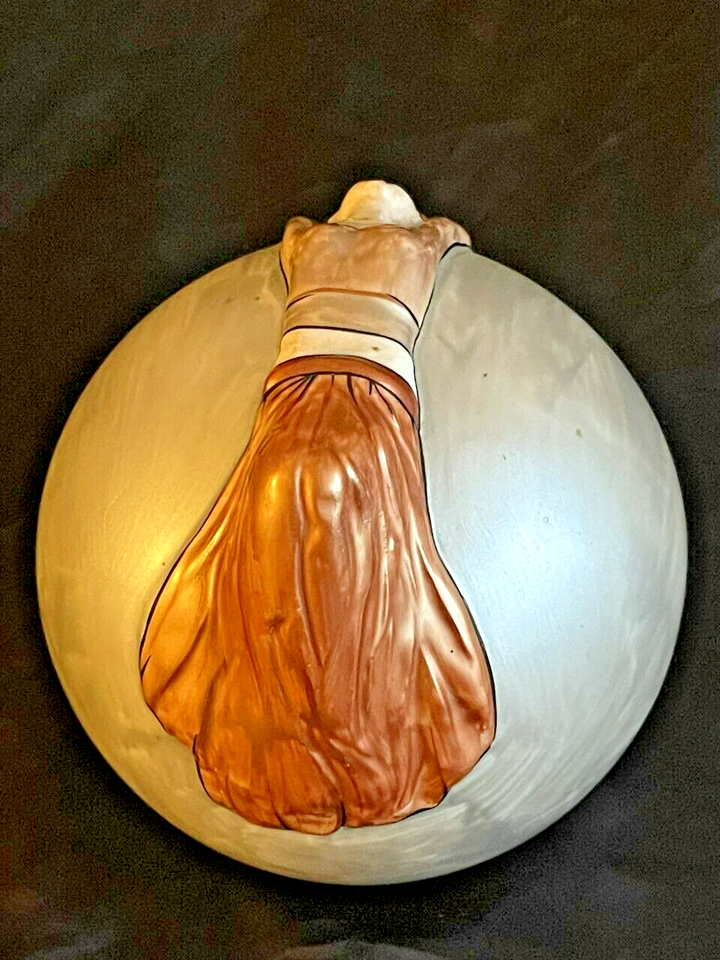 CLARICE CLIFF STYLE "DECO LADY" ORB HAND PAINTED AND SCULPTURED BY ...