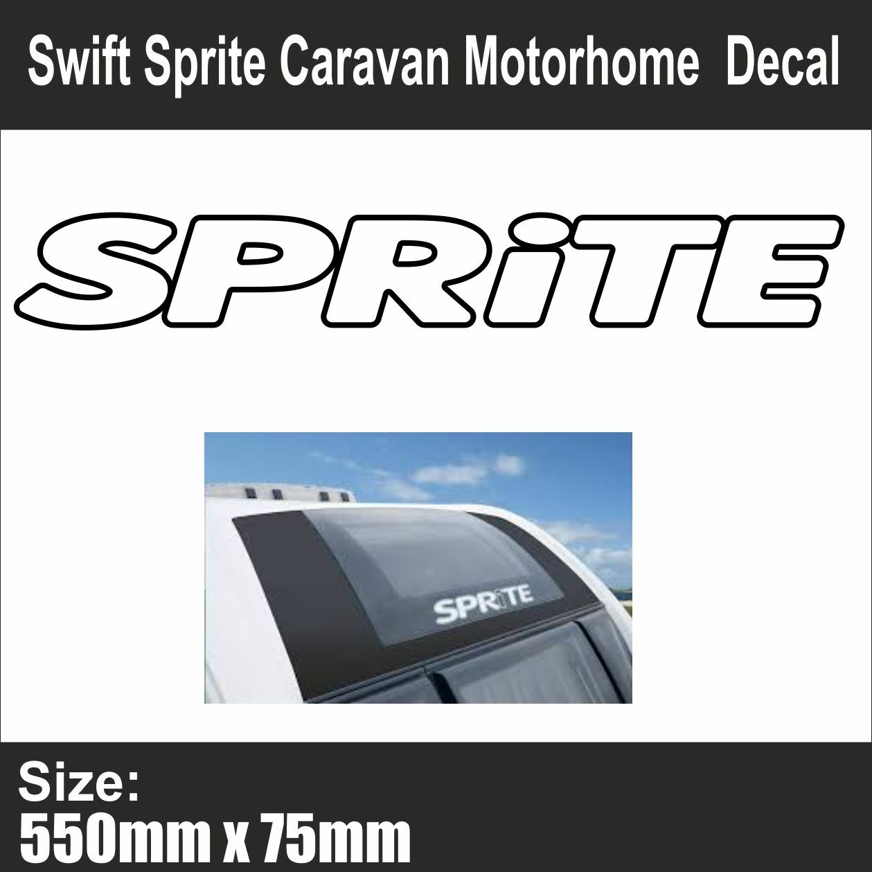 SWIFT SPRITE Caravan Motorhome | Large | Sticker-Decal-Graphic | (BB239 ...