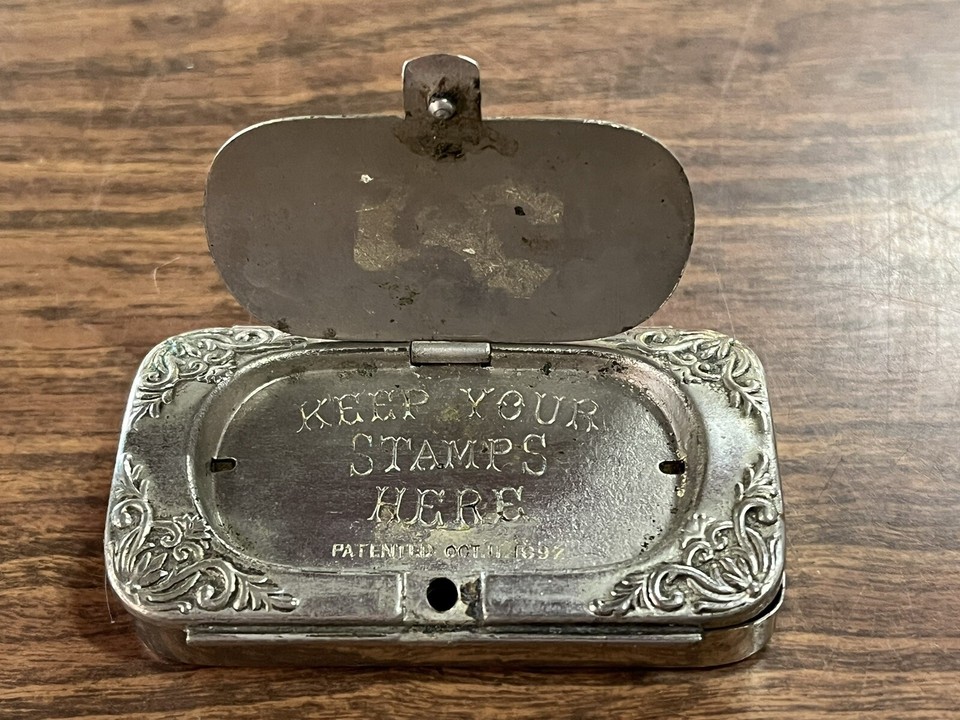 Early Straub Bros. Advertising Match Stamp Holder w/ Striker ...