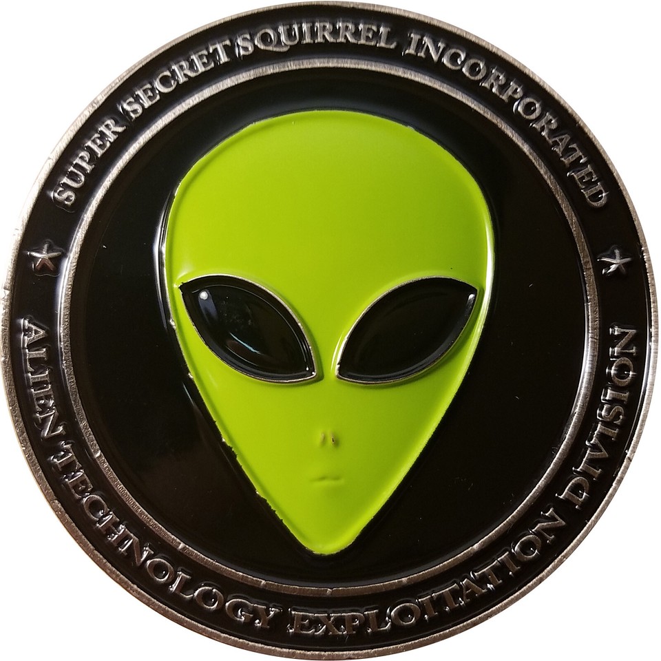 SECRET SQUIRREL ALIEN TECHNOLOGY CHALLENGE COIN ROSWELL AREA 51 28 | eBay