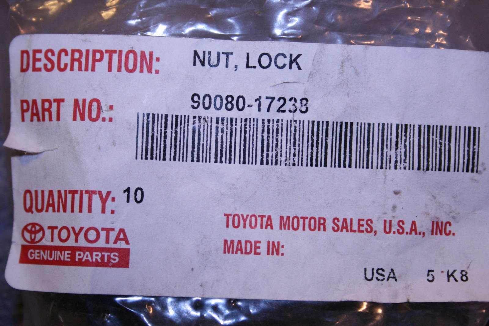 90080-17238 Axle Shaft Lock Nut - Toyota - Lexus - Scion - Genuine ...