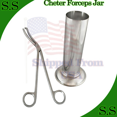 4 Set Cheatle Forceps With Jar Made Of Stainless Steel Surgical ...