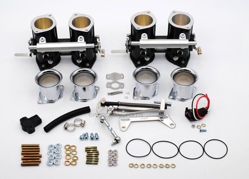 Twin 45mm Throttle body Kit Replace Weber 45 DCOE, Dellorto 45 DHLA | eBay